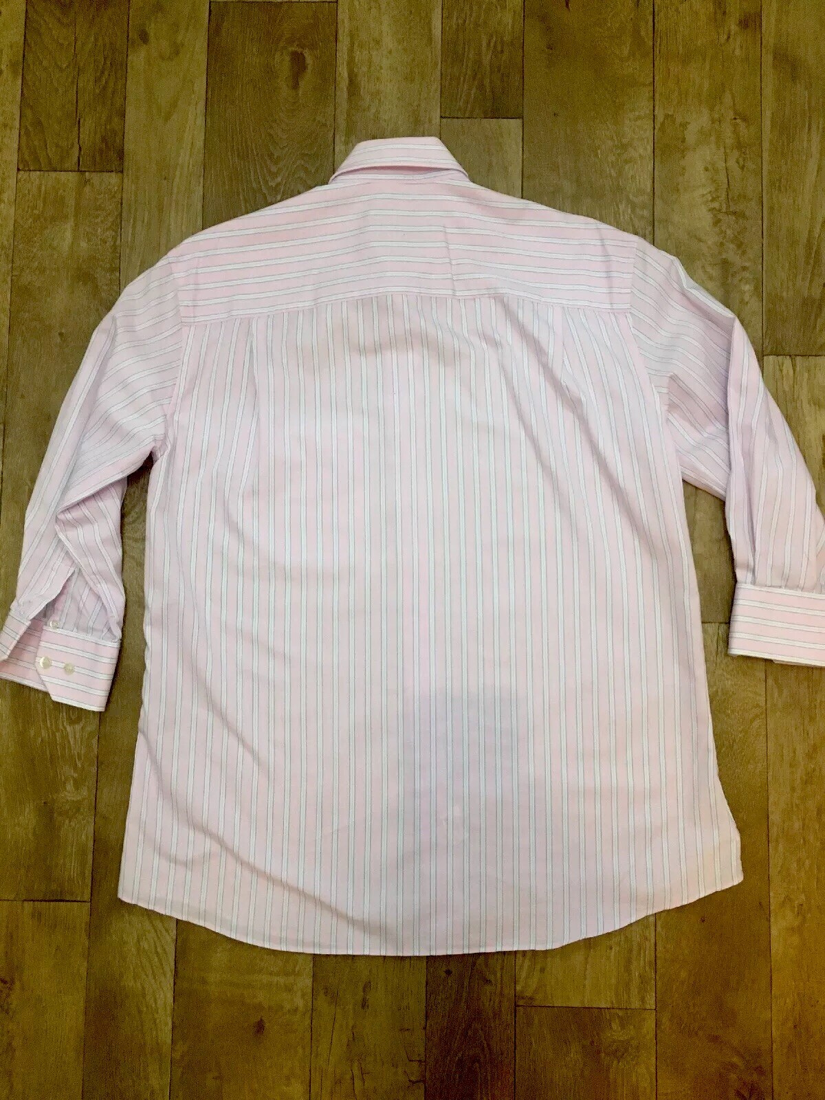 Emidio Tucci Pink Shirt Stripe Sport Size 4 Large 16” Spanish Designer ...