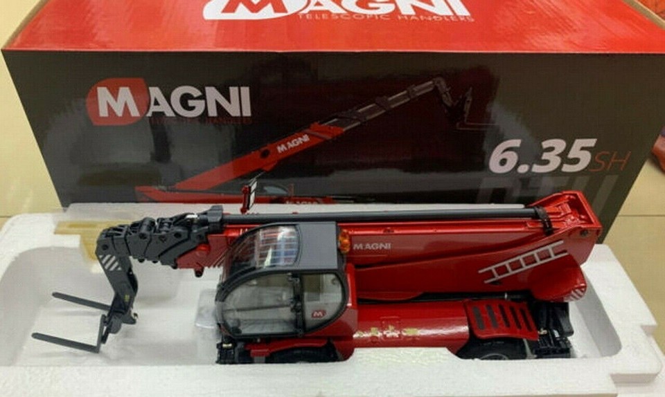 ROS 1/32 Magni RTH 6.35 SH Rotating Telescopic Handler Red Diecast ...
