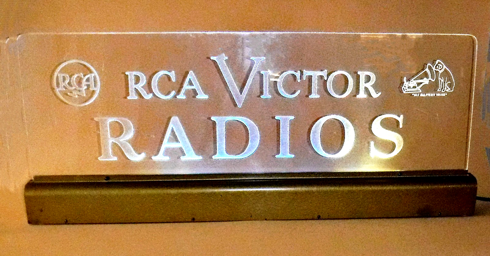 Large Vintage 1940s RCA Victor Radios Lighted Store Window Sign | eBay