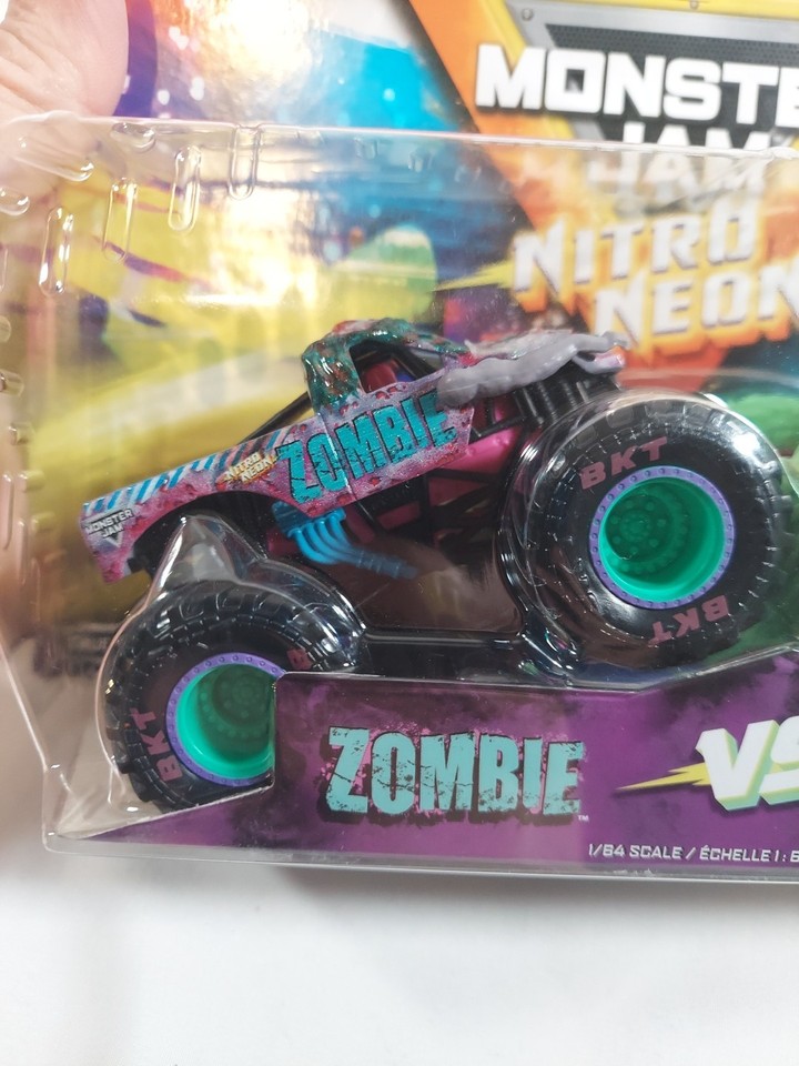 2022 MONSTER JAM - NITRO NEON 2 PACK - ZOMBIE VS. BAKUGAN DRAGONOID ...