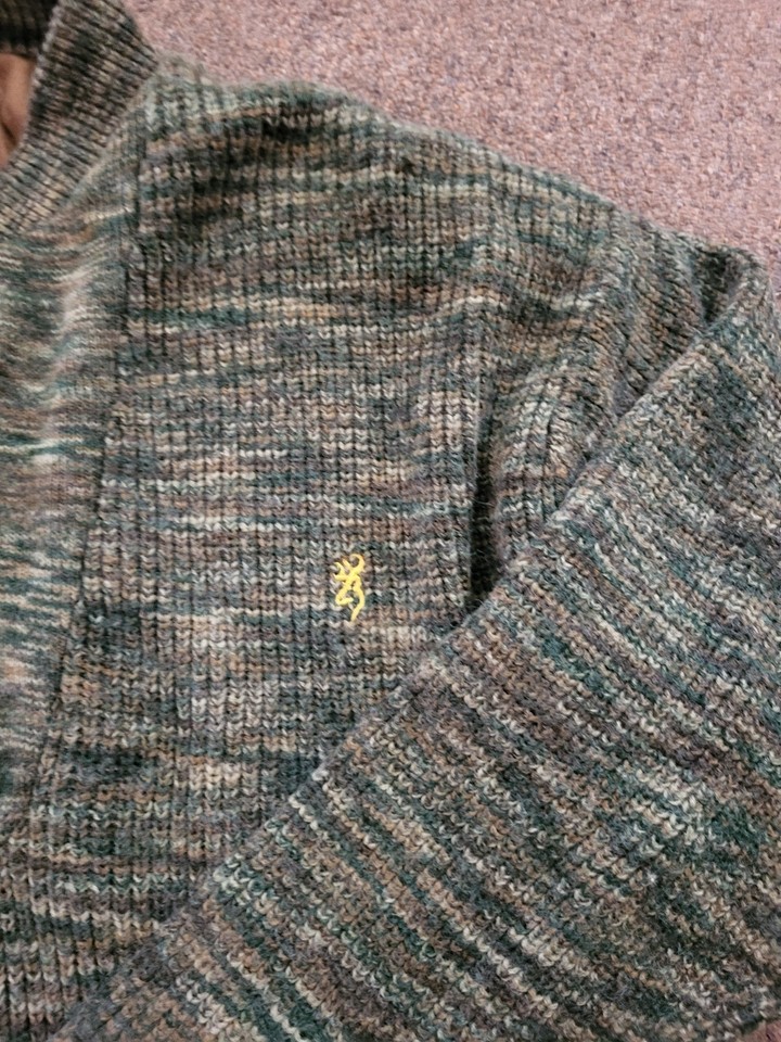 Browning Outdoor Full Curl Wool Hunting Sweater - L, Large (48-50) | eBay