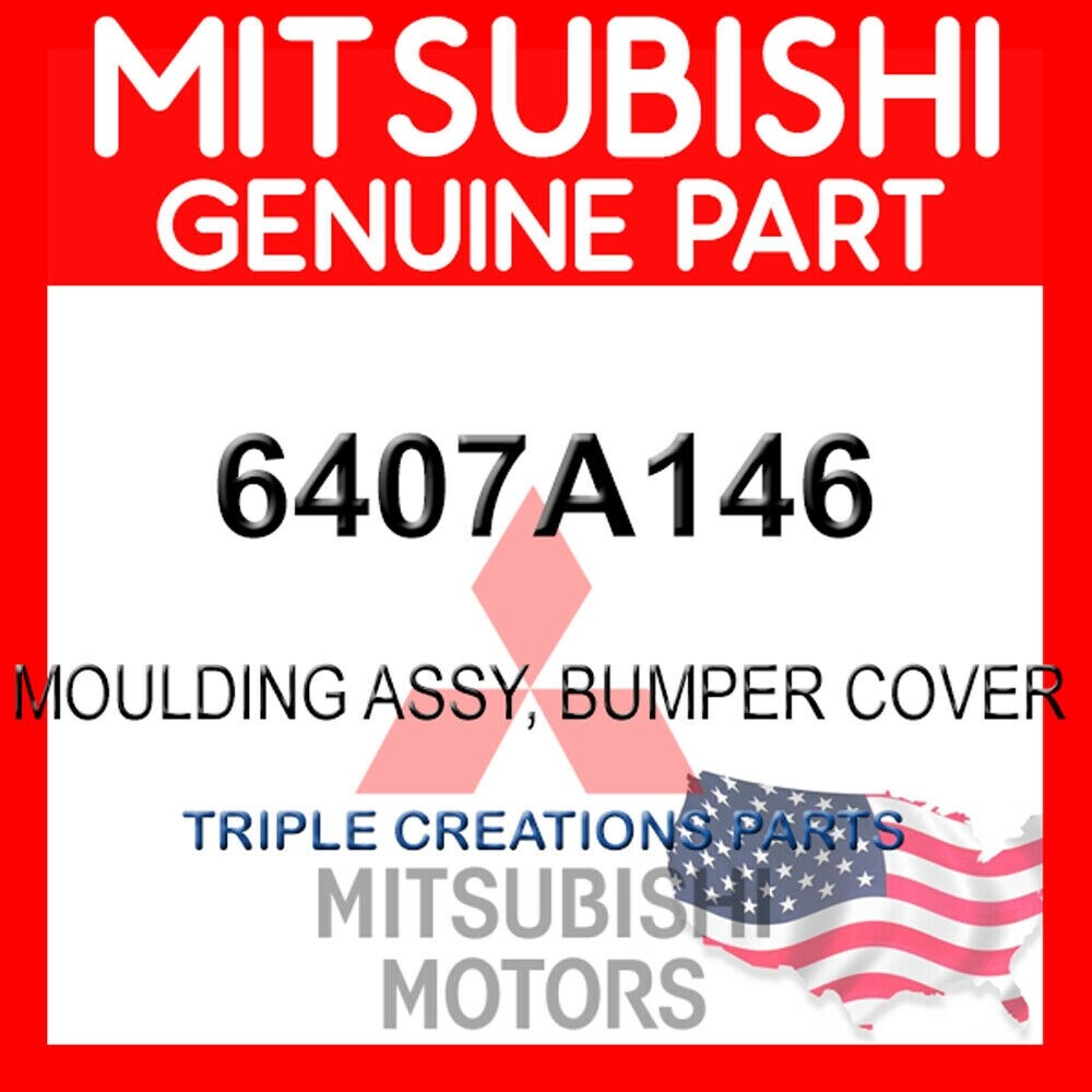 Genuine Mitsubishi 6407A146 Garnish Fr Bumper Side OEM | eBay