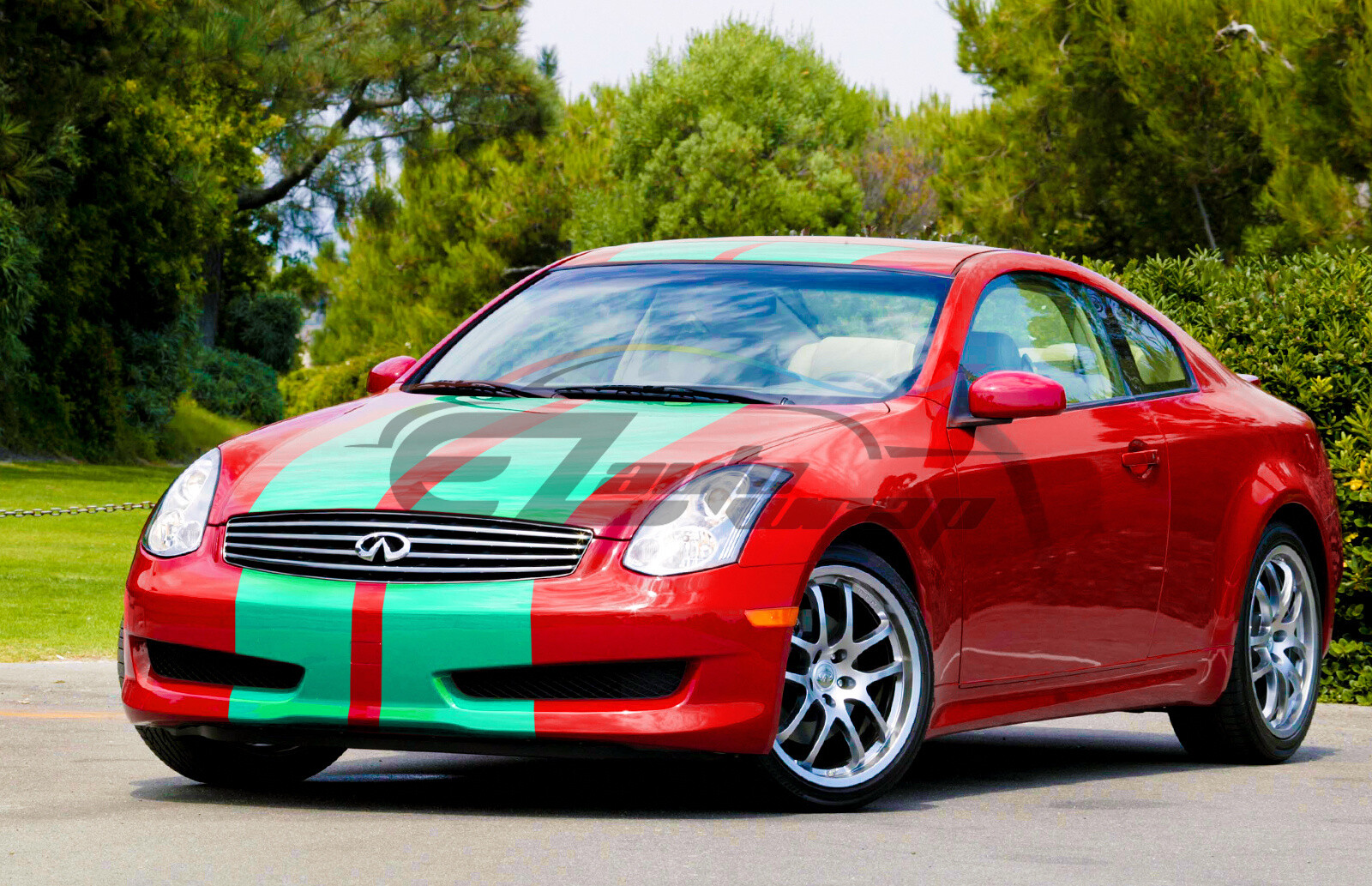 Matte Color Racing Stripes Vinyl Wrap Sticker For Infiniti G35 Stripe ...