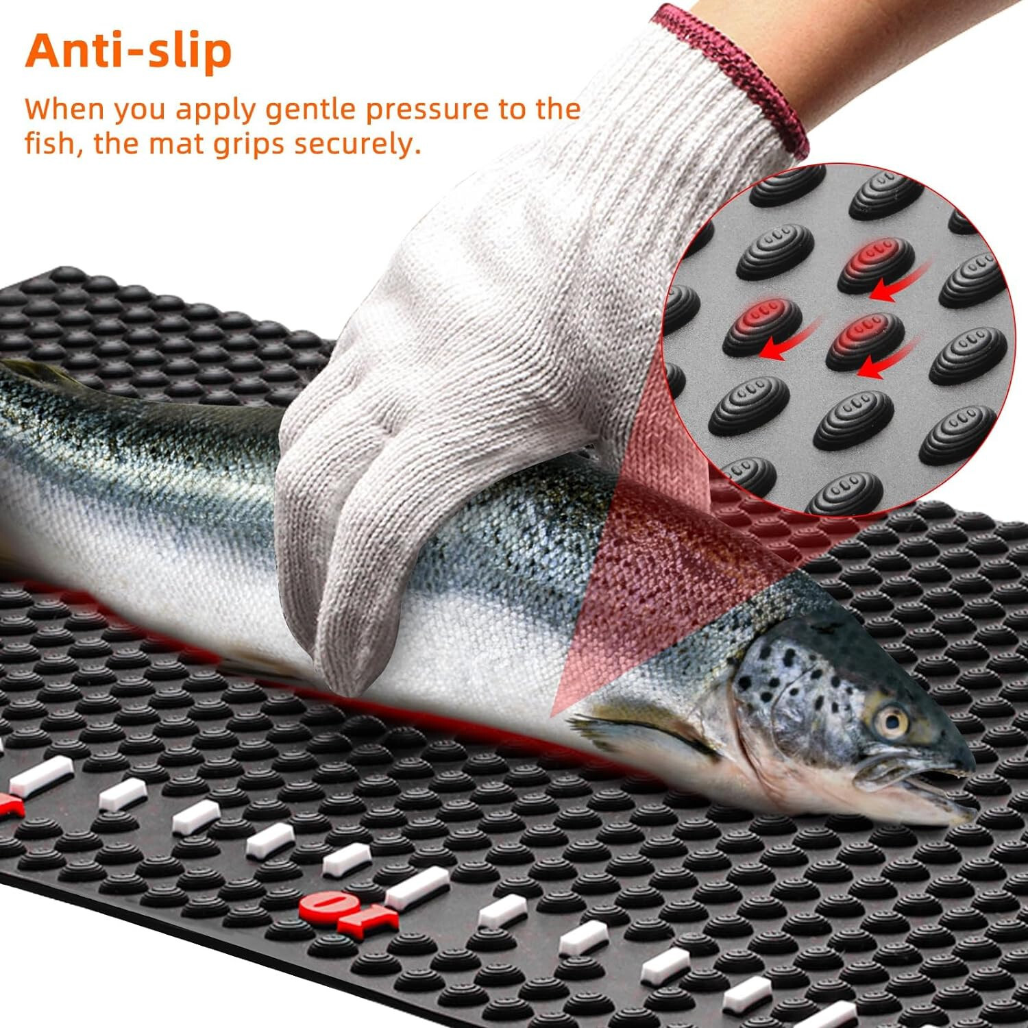 Fish Fillet Mat, 28" x 14" Non-Slip Fish Board, Extra Large Fish ...