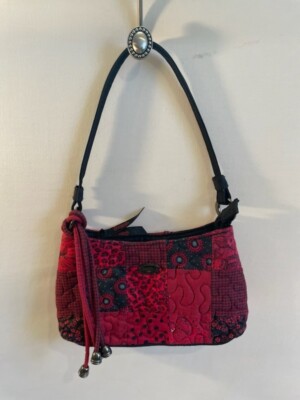 DONNA SHARP PURSE QUILTED RED AND BLACK BAG | eBay