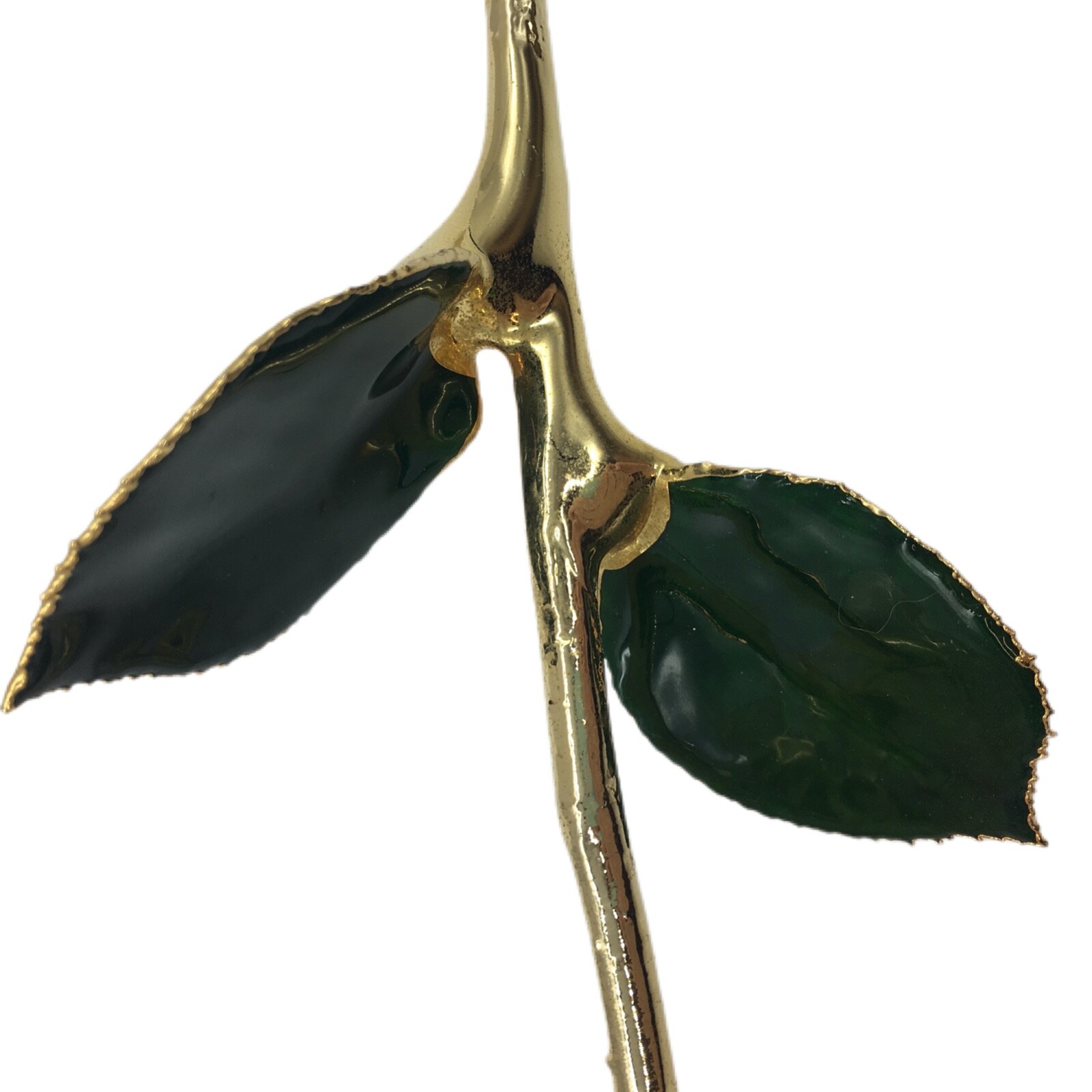 Long Stem Rose 24k Gold Gild Gold Dipped Lacquered Pale Pink Petals ...