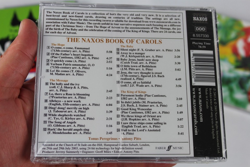THE NAXOS BOOK OF CAROLS [NEW CD] TONUS PEREGRINUS ANTONY PITTS *QUICK ...
