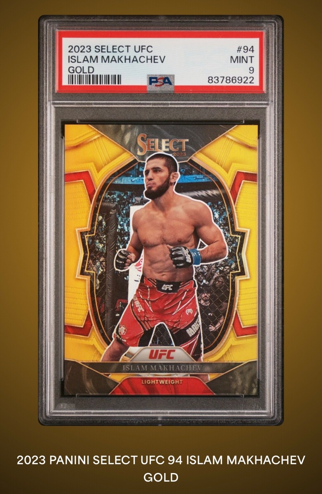 2023 Panini Select UFC - Concourse Islam Makhachev #94 Gold Prizm /10 ...