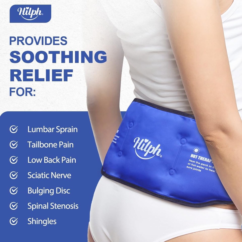 Back Pain Cold Reusable Ice Pack Belt Therapy for Lower Lumbar Sciatic ...