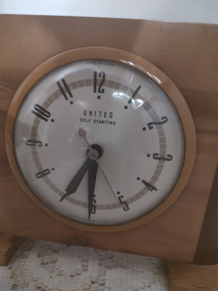 United Clock Corp Vintage Electric Clock Art Deco/MCM Model 75 WORKS ...