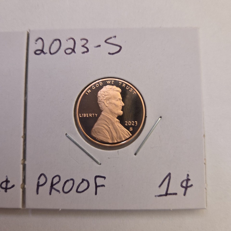 2022-S Proof Lincoln Shield Cent & 2023-S Proof Lincoln Shield Cent ...
