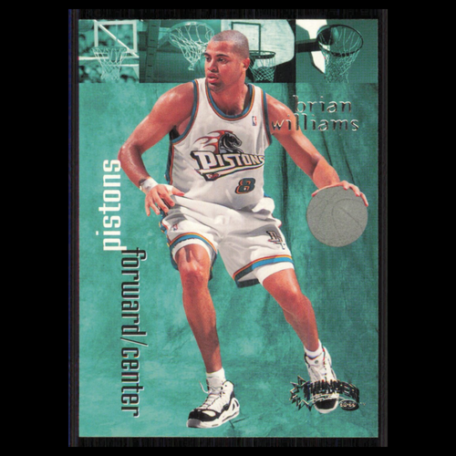 Brian Williams #13 1998 SkyBox Thunder Detroit Pistons Basketball Card ...