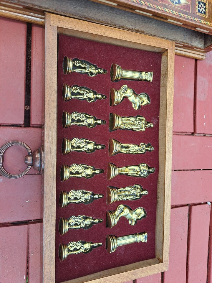 Luxury Ancient Greek Chess Set / Turkish Imported / Wood Stained ...