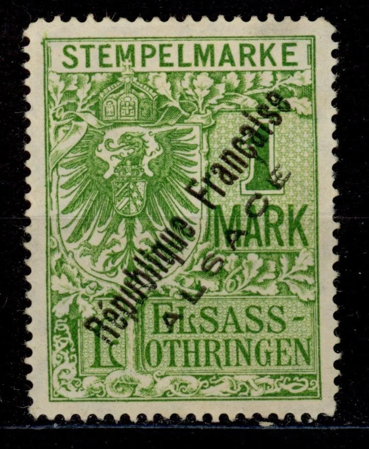 France Alsace Lorraine liberation occupation Germany revenue 1 Mark MNG ...