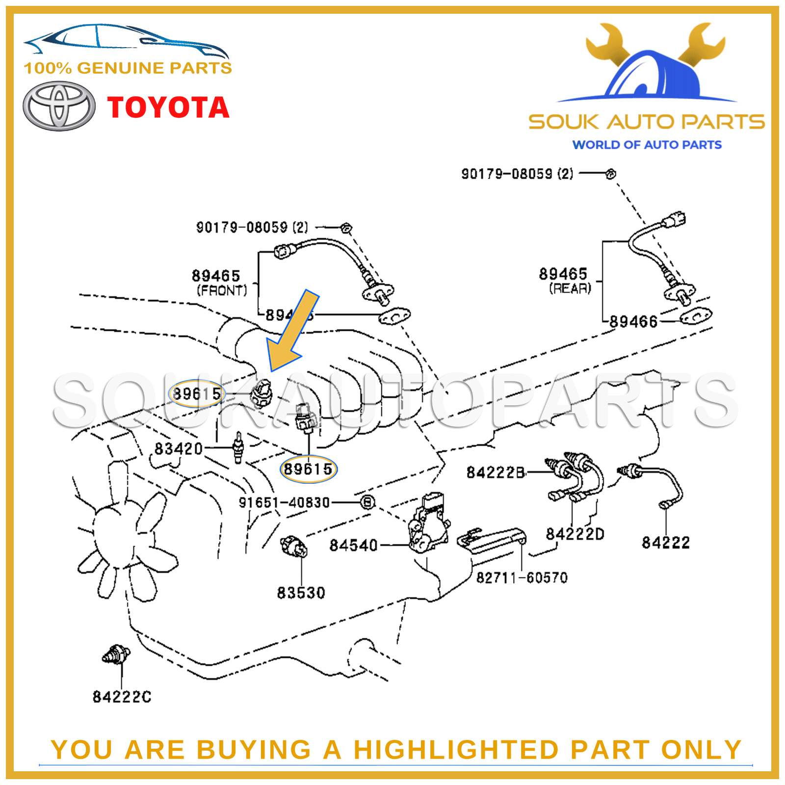 89615-12040 Genuine Toyota SENSOR, KNOCK CONTROL 8961512040 OEM | eBay
