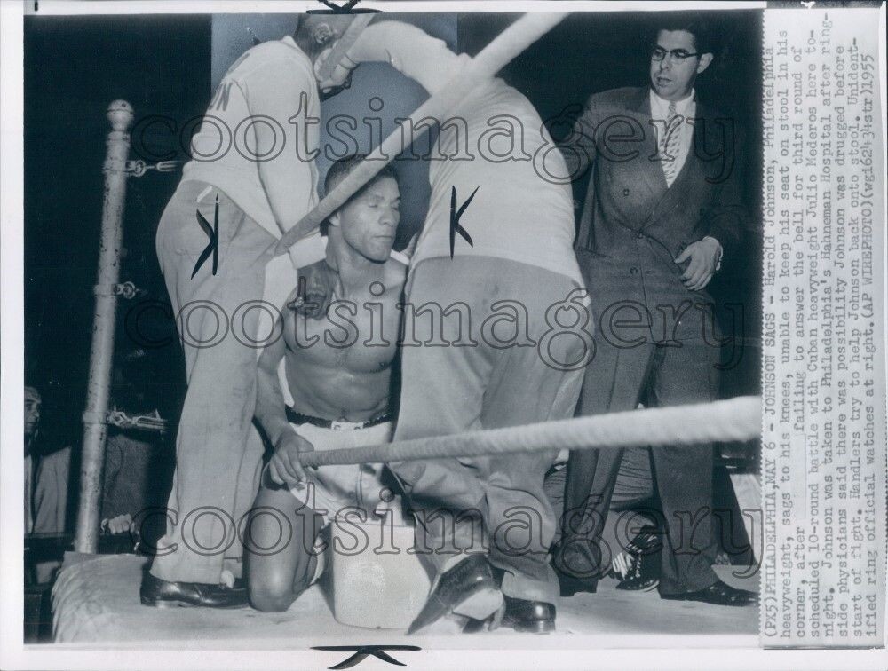 1955 Heavyweight Boxer Harold Johnson in The Ring Philadelphia Press ...