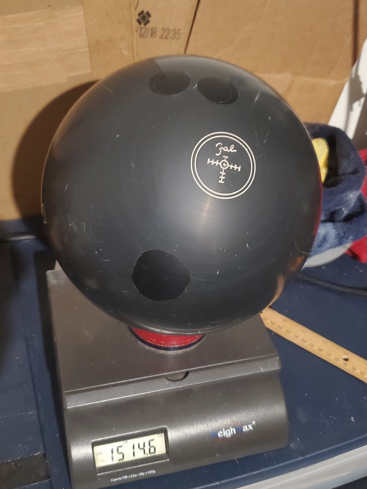 Vintage Faball Black Hammer Bowling Ball 16lbs 1992 Baltimore made full ...