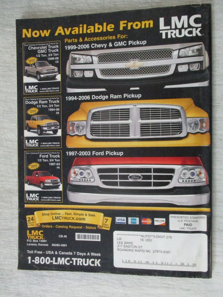 LMC TRUCK CATALOG WINTER 2007 CB.46 CHEVROLET GMC BLAZER JIMMY TON 1967 ...