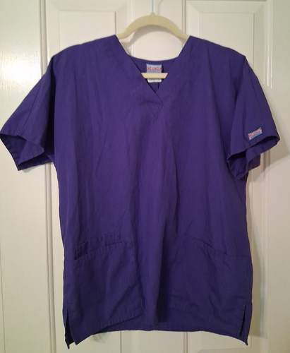 CHEROKEE Authentic Workwear Unisex SZ S Grape Purple Scrub Top #4700 | eBay