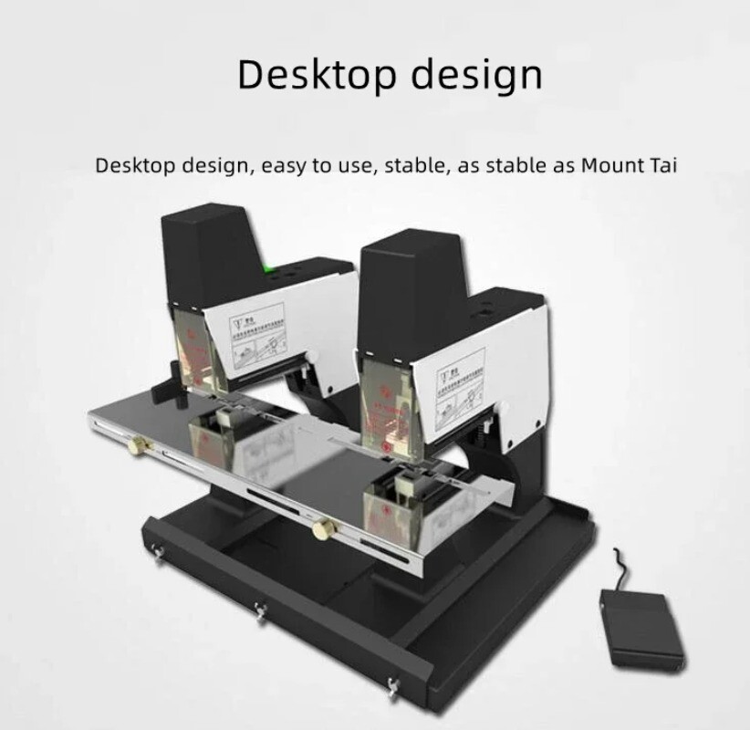 ST105G Electric Stapler Double Head Flat Stitching Saddle Stitcher A3 ...