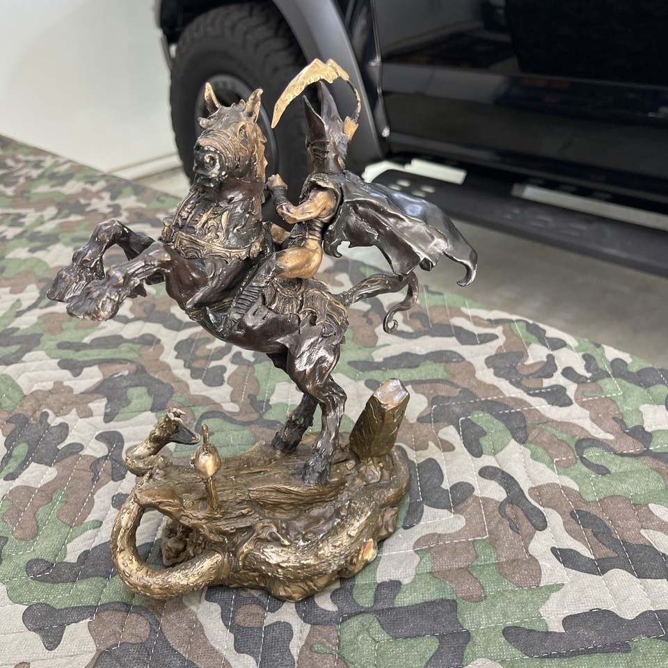 Franklin Mint Nightmare's Bane by Brom Bronze Sculpture 9.75" Tall Rare ...