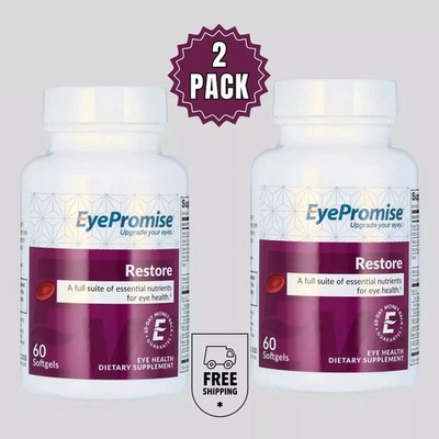 2 Pack EyePromise Restore Supplement Complete Macular Health Formula 60 ...