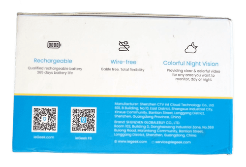 ioGeek Wire-Free Battery Powered Security Camera - ZS-GX3S | eBay