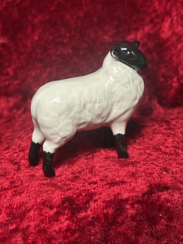Vintage Beswick Black Faced Lamb Sheep Figurine Ceramic Ornament ...