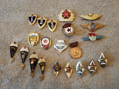 Vtg Russian USSR Soviet Military Pins Lot | eBay