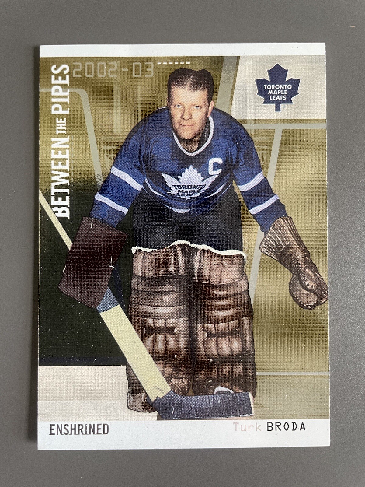 2002-03 ITG Be A Player Between the Pipes Enshrined Turk Broda #118 HOF ...