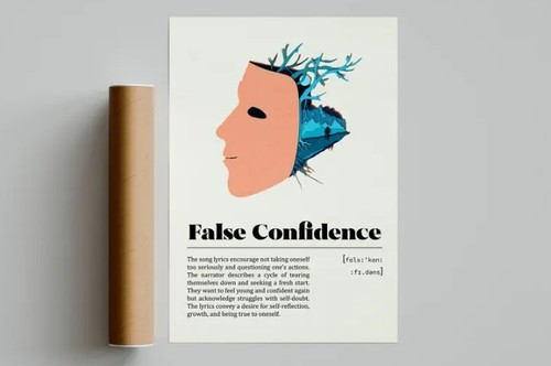 False Confidence Poster | Minimalist Music Poster | eBay