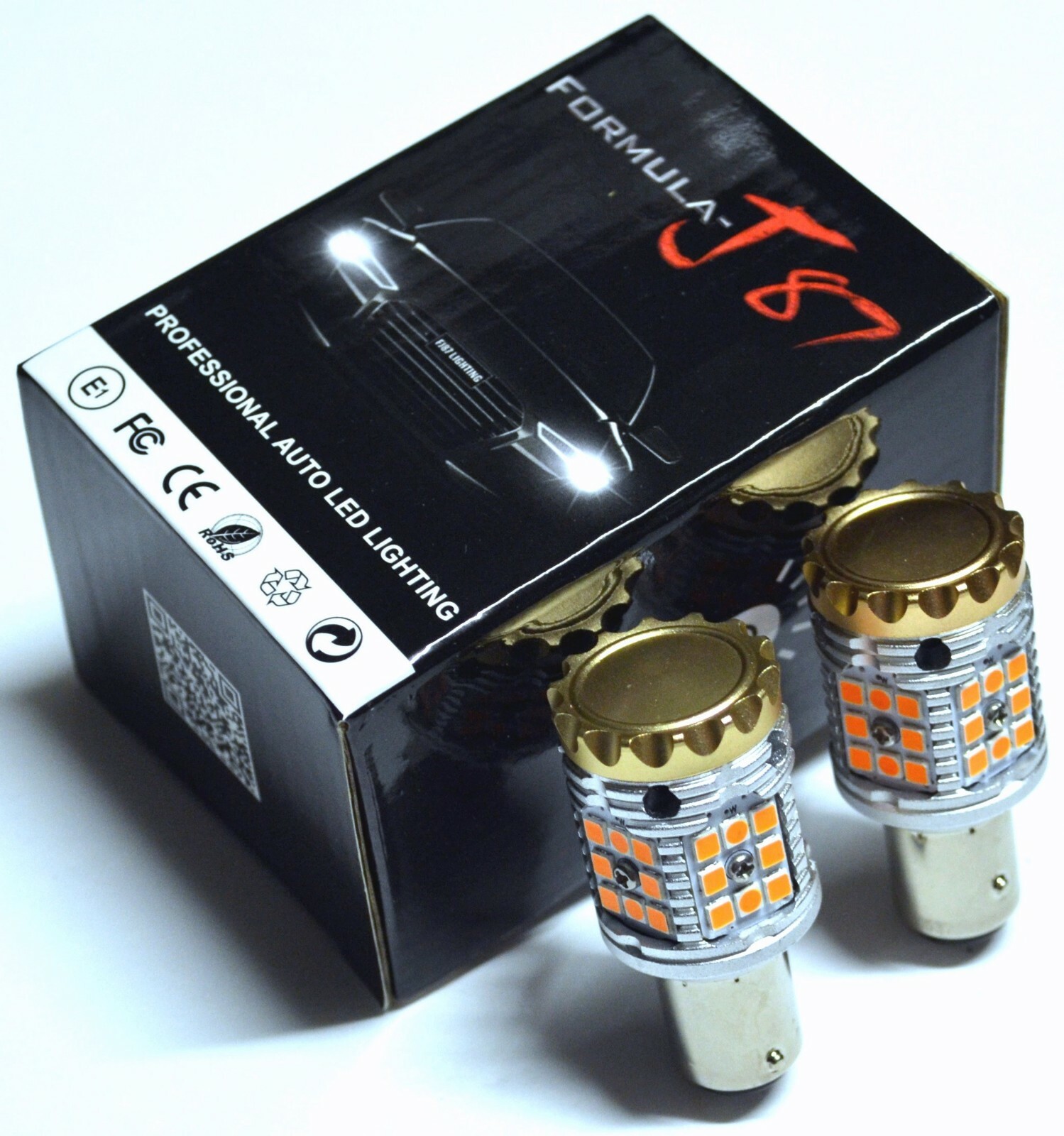 Hyper Flash Free LED Light P21/5W Amber Two Bulb Rear Turn Signal ...