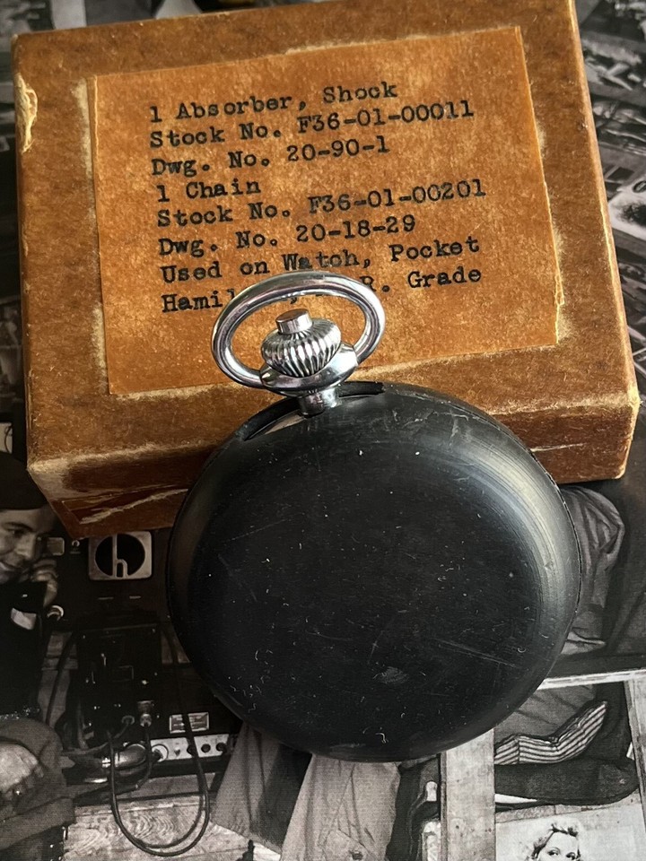 WW2 Vintage Hamilton Military Issue Pocket Watch Model 23 Chronograph ...