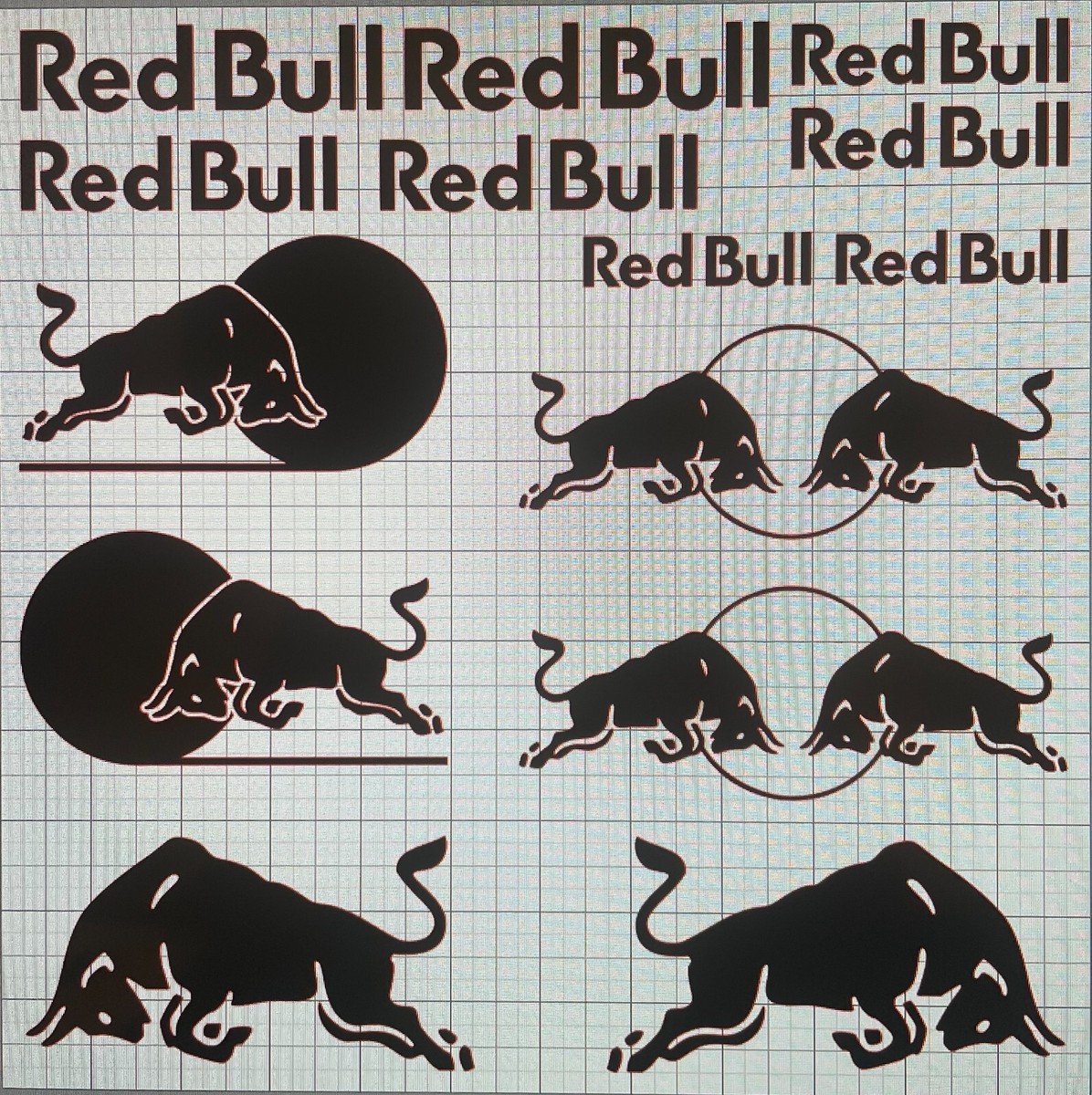 Red Bull Logo Stencil