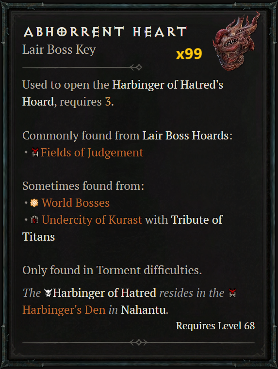 Diablo 4 Harbinger Mats Heart x99 Season 10 Hardcore HC - PC / PS4-PS5 ...