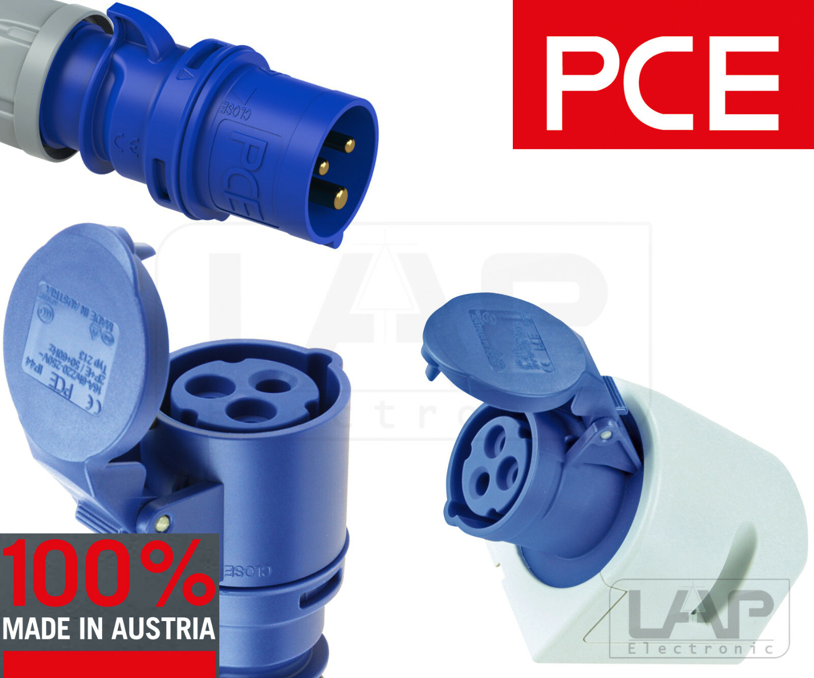 PCE CEE Caravan Plug Coupling Socket Wall Socket 230V 16A IP44 | eBay UK