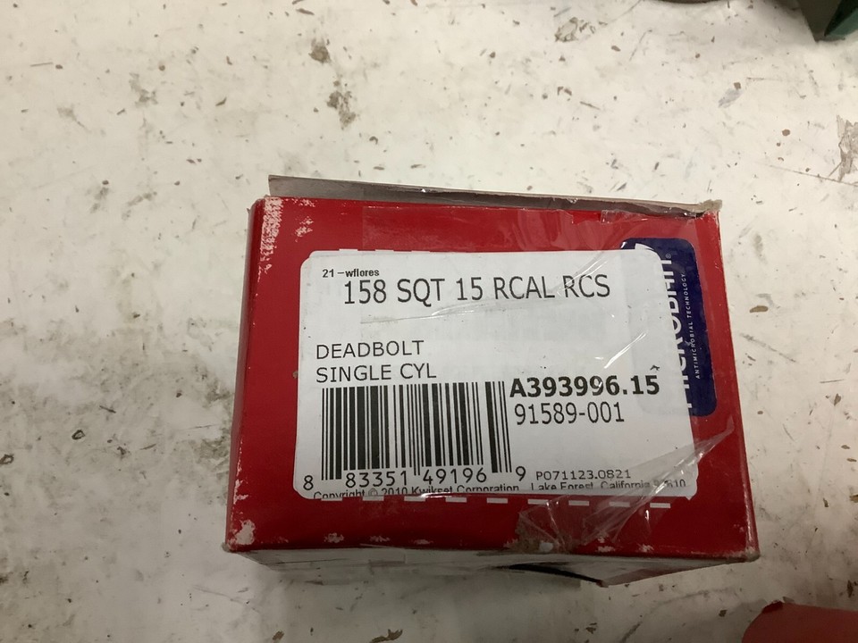 Kwikset 158 SQT 15 SMT RCAL RCS Halifax Square Smartkey Deadbolt, Satin ...