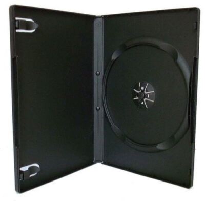 PREMIUM 20 x Single BLACK DVD Case Standard DVD Covers 14mm Spine ...