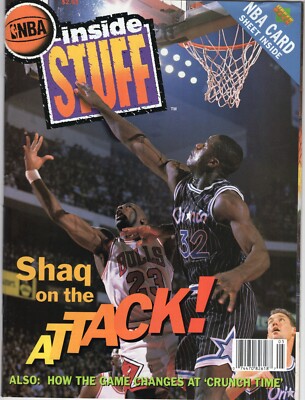 1993 NBA Inside Stuff Magazine Vol 1 #3 Shaquille O'Neal & Jordan UPPER ...