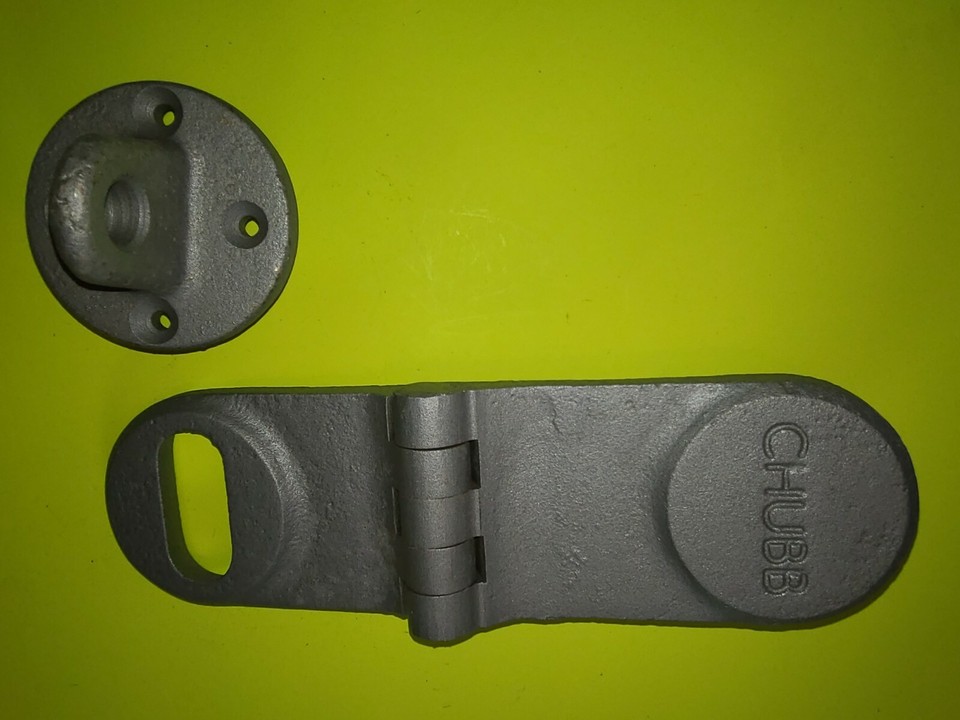 CHUBB BATTLESHIP HIGH SECURITY PADLOCK BAR LOCK HASP FOR MEDECO MULTI T ...