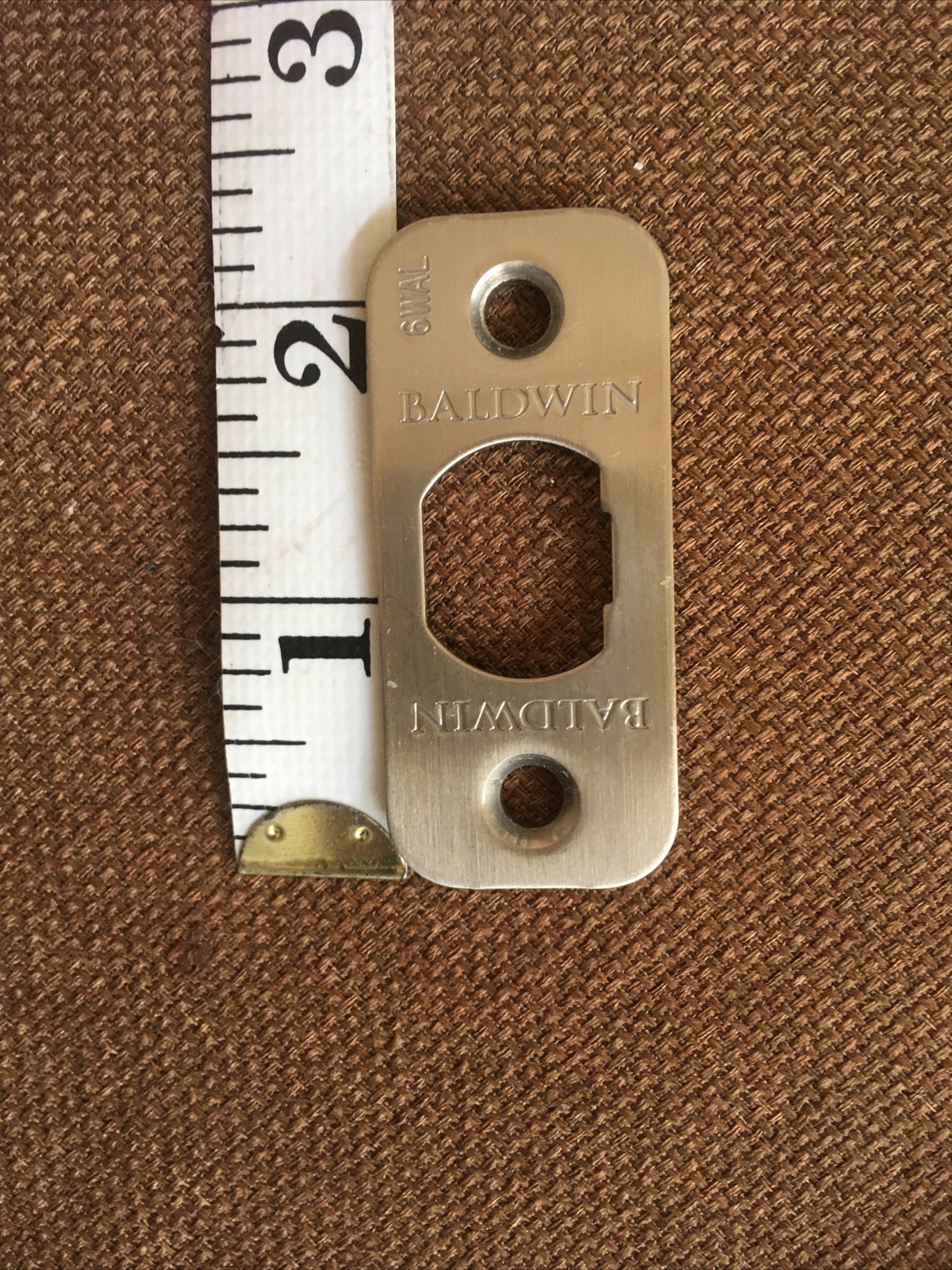 BALDWIN Latch Faceplate Brushed Satin Silver 6WAL 2 1/4” X 1” Rounded ...
