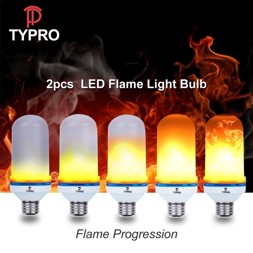 Upgraded 2 Pack LED Flame Effect Light Bulb - Decorative Lights For ...