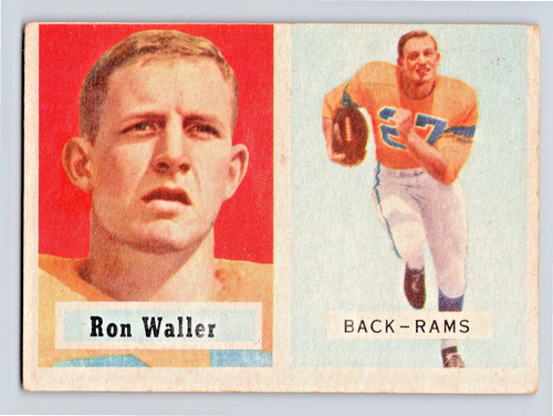 1957 Topps Football #82- Ron Waller- Los Angeles Rams | eBay