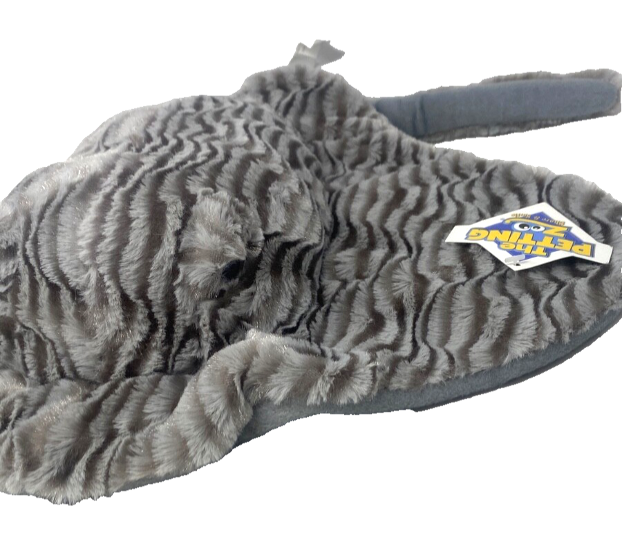 The Petting Zoo Stingray Manta Ray Plush Gray/Shimmer Stuffed Animal 22 ...