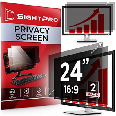 24 Inch 16:9 [2 Pack] Computer Privacy Screen 24 Inch (Diagonal) 16:9 ...