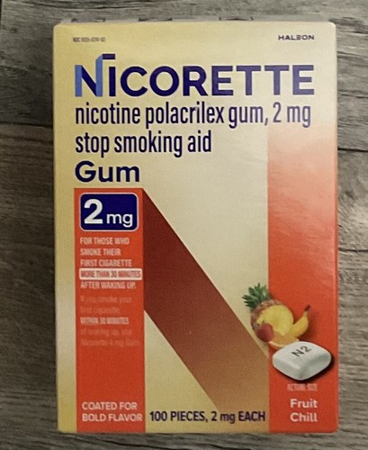 Nicorette Gum 2mg, Fruit Chill 100 pcs Exp 2027 | eBay