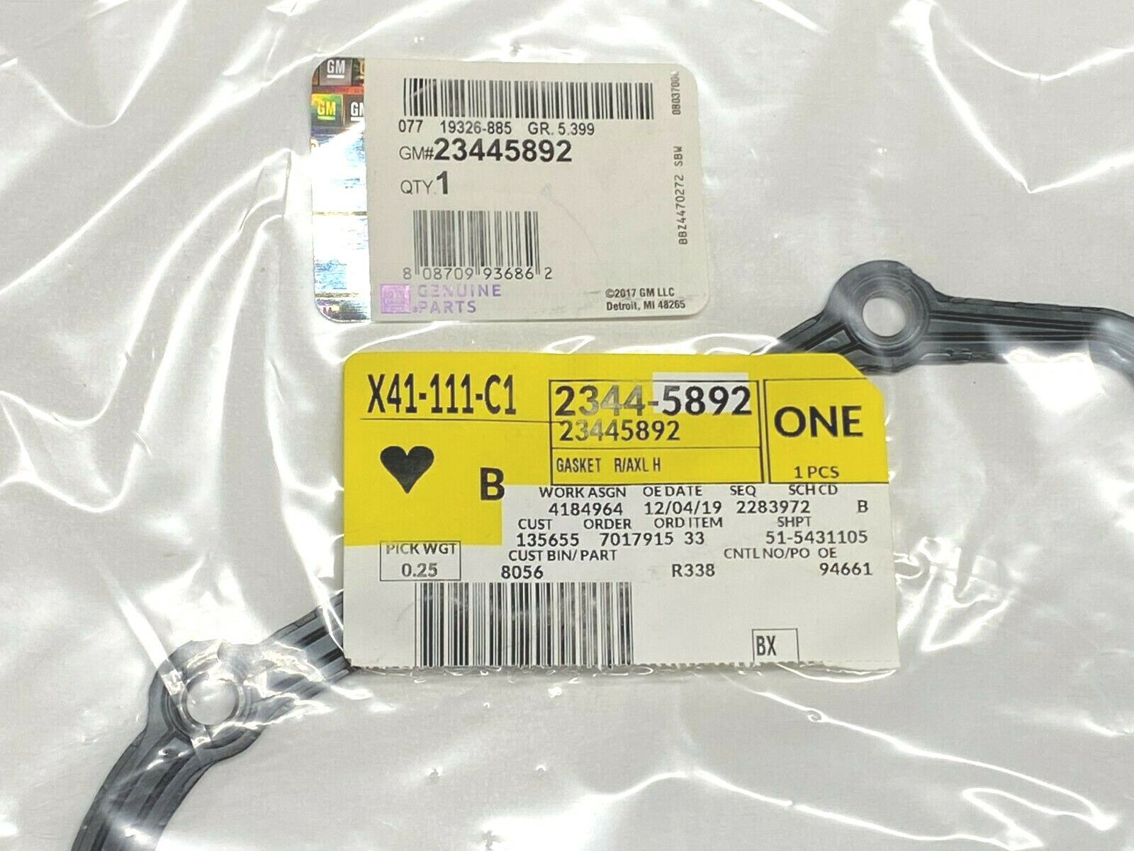 GM 23445892 Original Genuine OEM Cover Gasket for sale online | eBay