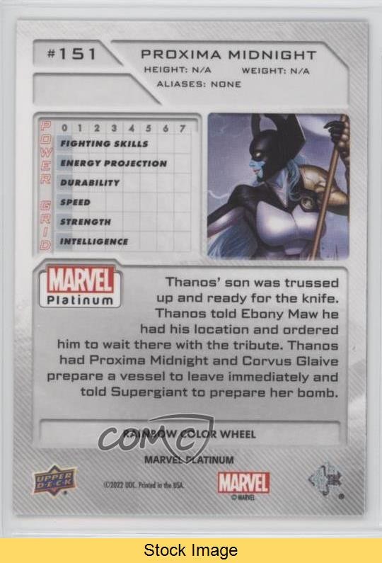 2023 Marvel Platinum High Series Rainbow Color Wheel Proxima Midnight ...