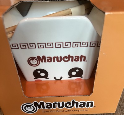 Maruchan Ramen Noodle Ceramic Takeout Container Bowl Chopsticks Set ...