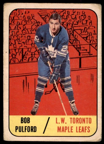 1967-68 Topps Bob Pulford POOR CREASED Toronto Maple Leafs #19 ...